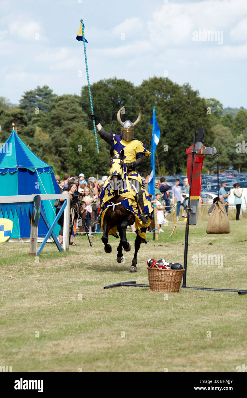 Blue knight joust medieval jousting hi-res stock photography and images ...