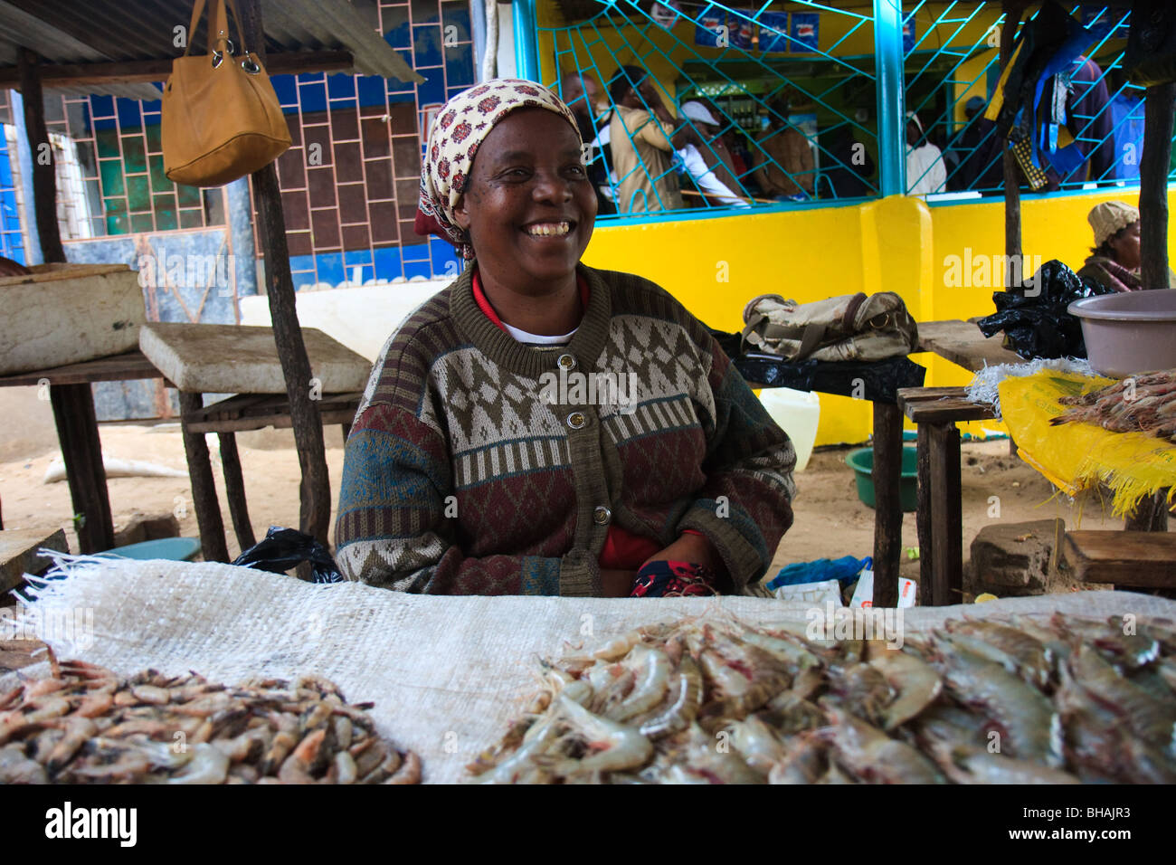 Africa Fish Fishmonger Maputo Market Mozambique Stock Photo - Alamy