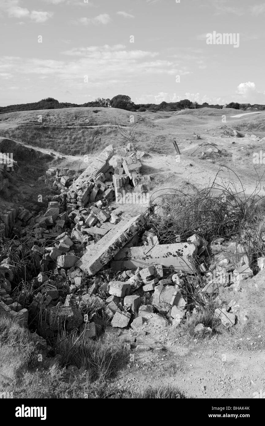 The remains of German World War II Fortifications at Pointe Du Hoc ...