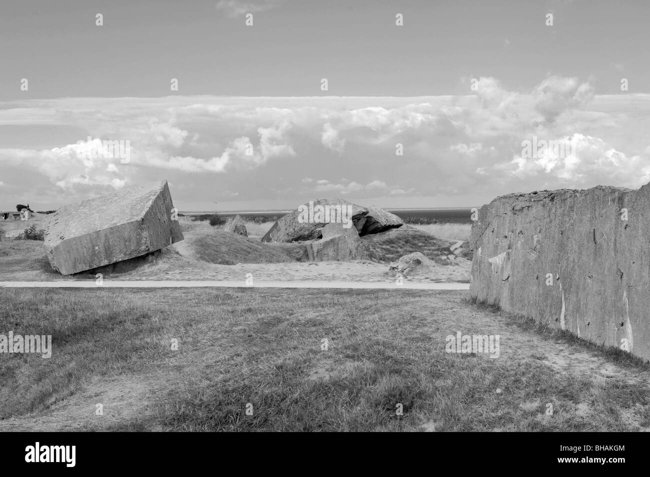 The remains of German World War II Fortifications at Pointe Du Hoc ...