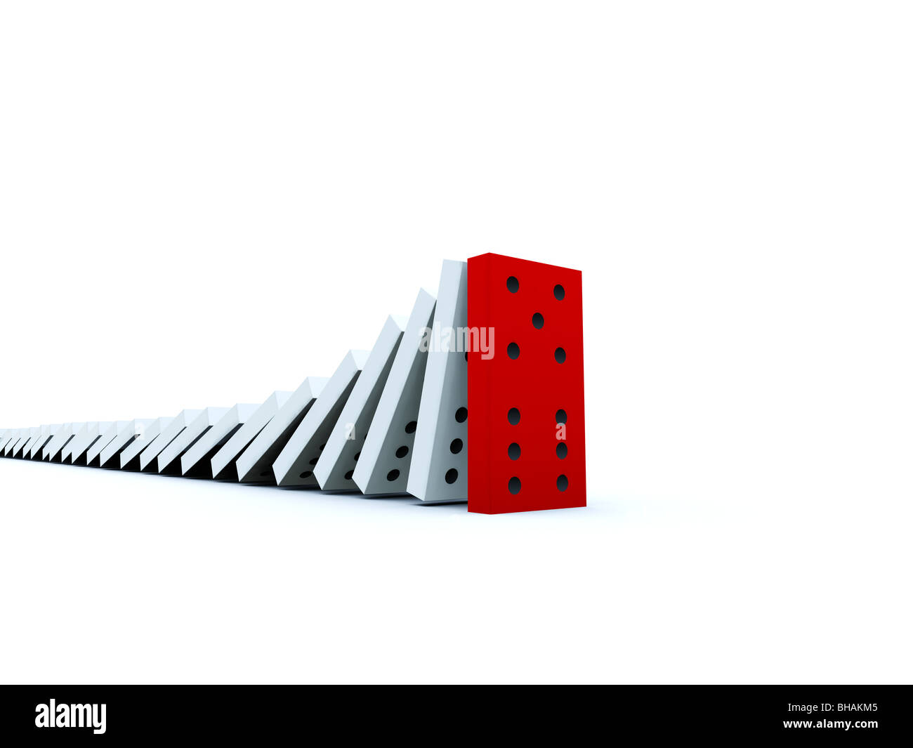 Bricks of domino isolated on white Stock Photo - Alamy