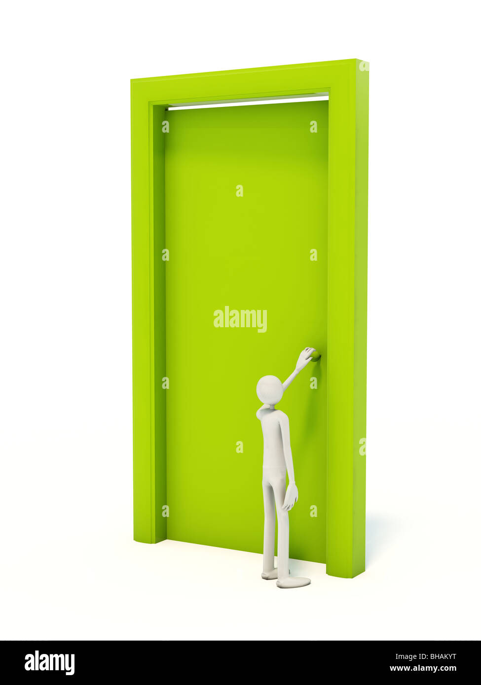 Man open door on Cut Out Stock Images & Pictures - Alamy