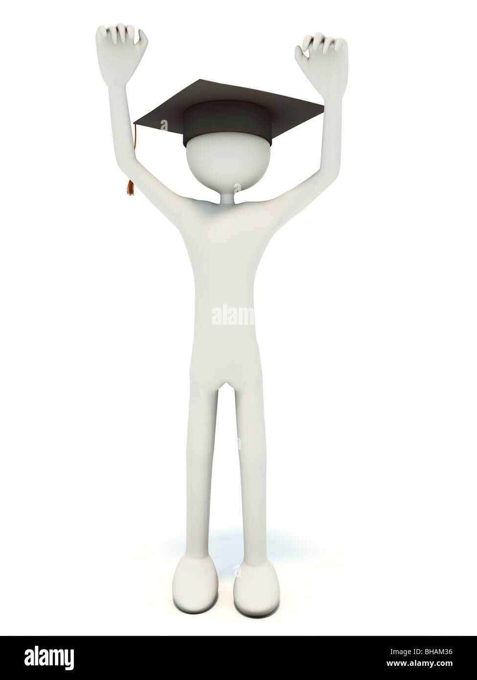 College graduation. Man with black cap Stock Photo - Alamy