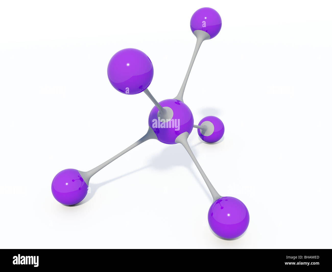 Violet molecule isolated on white Stock Photo - Alamy