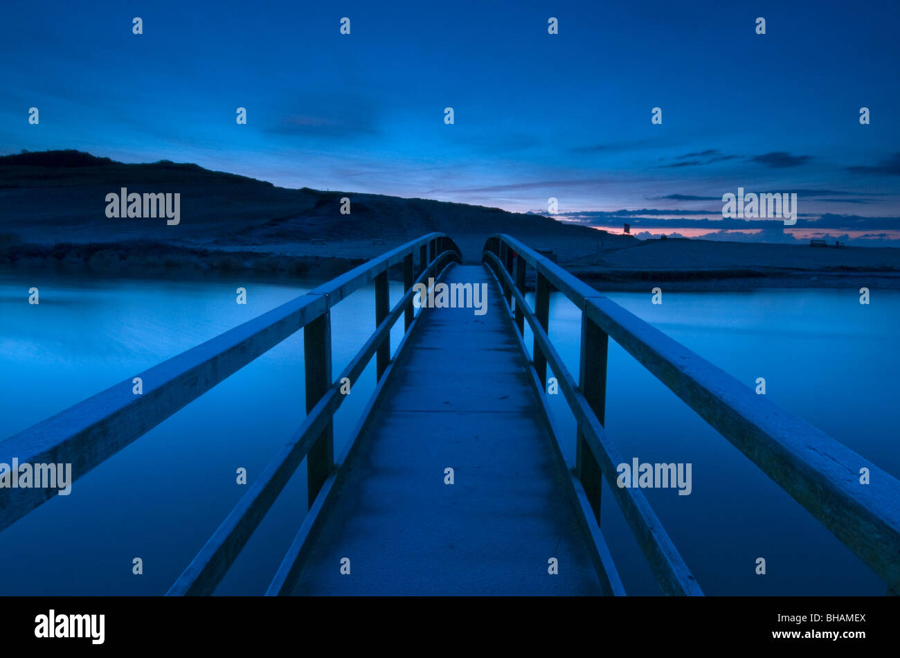 Bridge over River Char at Charmouth Dorset Stock Photo - Alamy