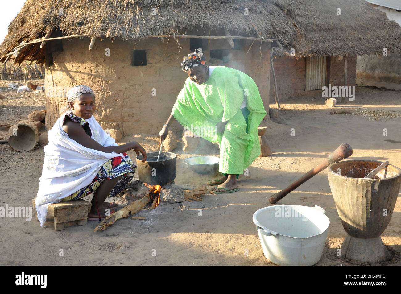 Village compound africa gambia hi-res stock photography and images - Alamy