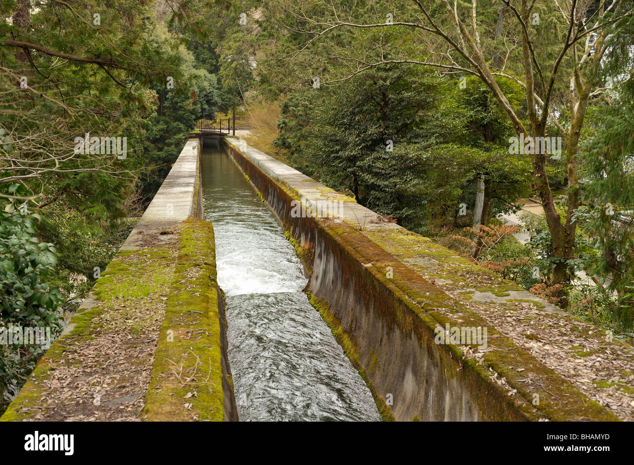 Water Aqueduct from Lake Biwa Ko running through Nanjenji temple ...