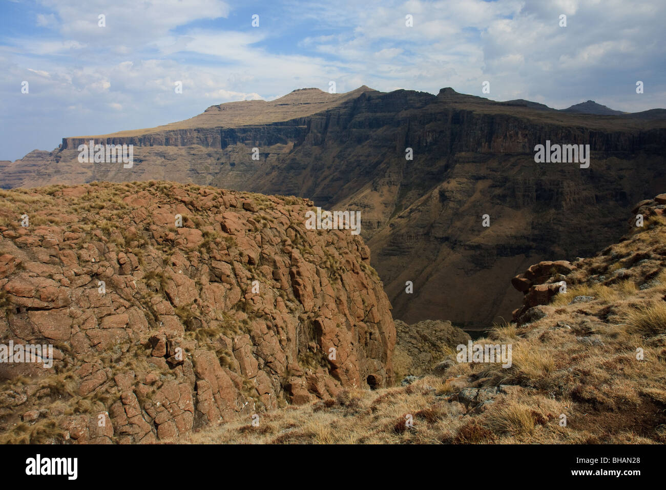 Africa Lesotho Mountain Sani Pass Valley Stock Photo - Alamy