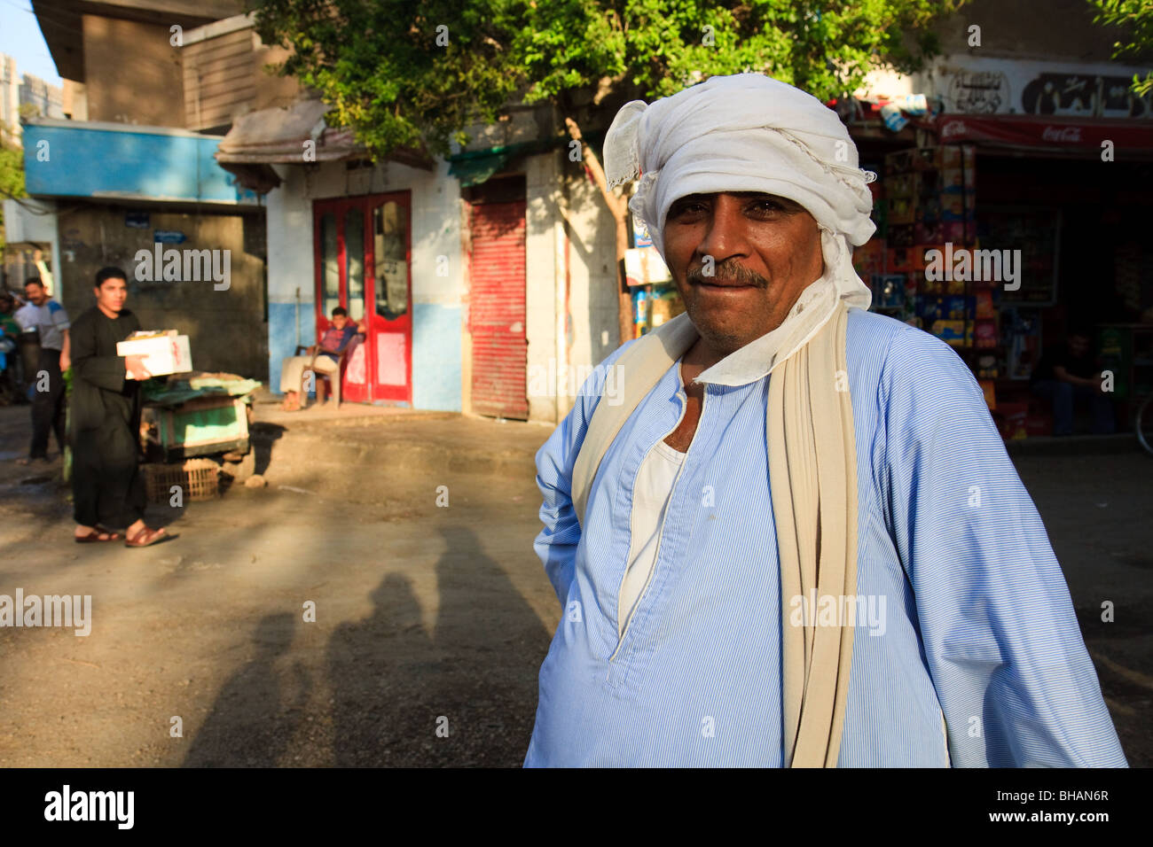 Africa Assiut Egypt Old Men Street Stock Photo - Alamy