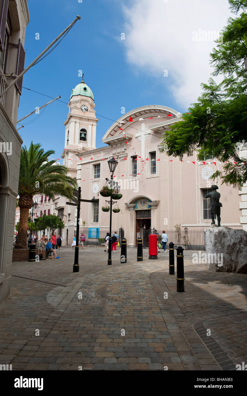 Cathedral of St. Mary The Crowned, Main Street, Gibraltar Stock Photo ...