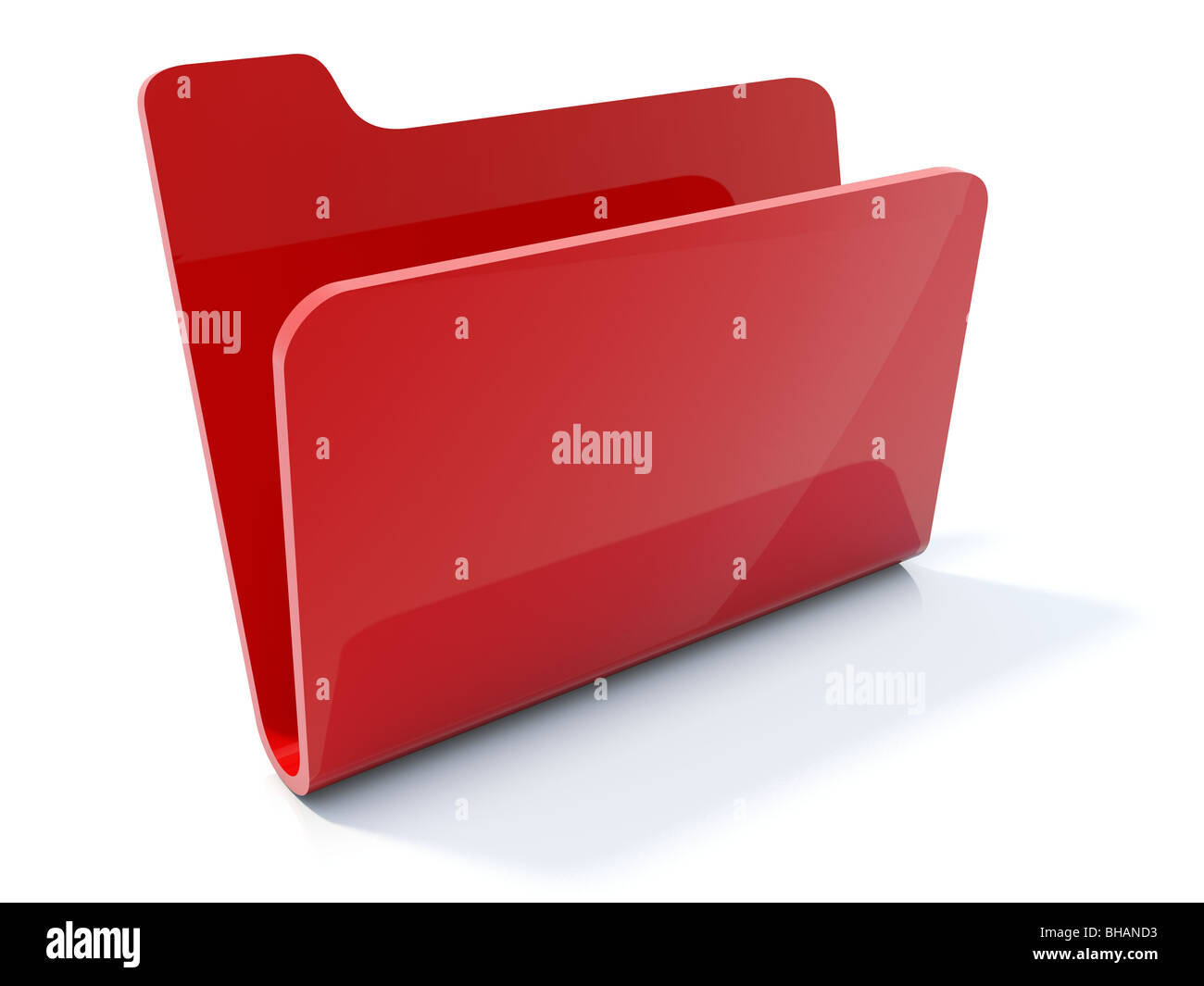 Empty red folder icon isolated on white Stock Photo - Alamy