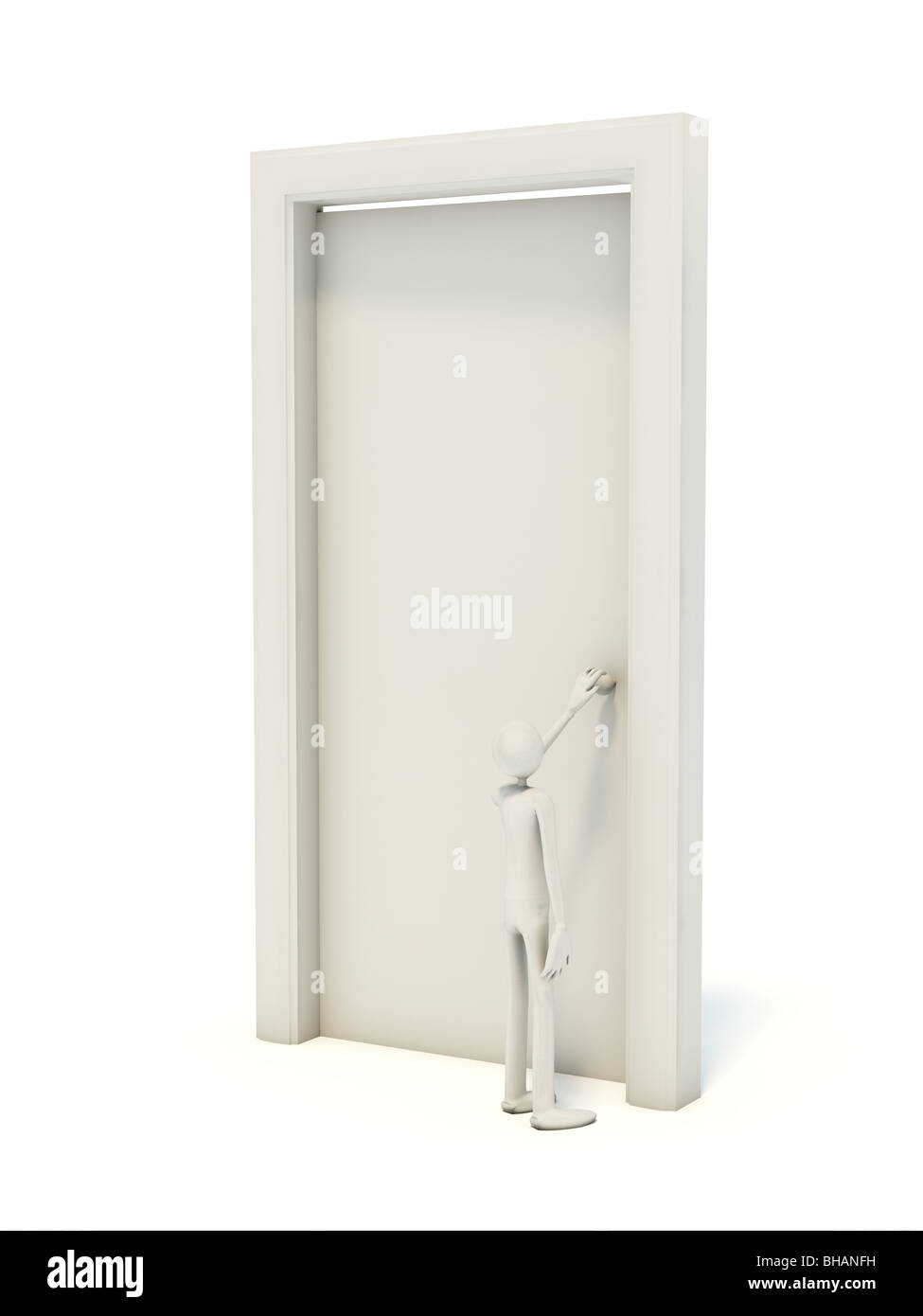 Man open door on Cut Out Stock Images & Pictures - Alamy