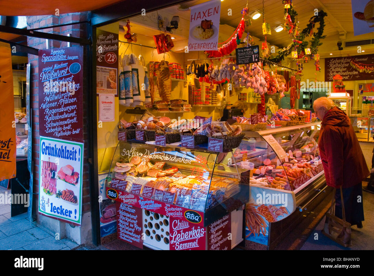 Inside german butcher shop hi-res stock photography and images - Alamy