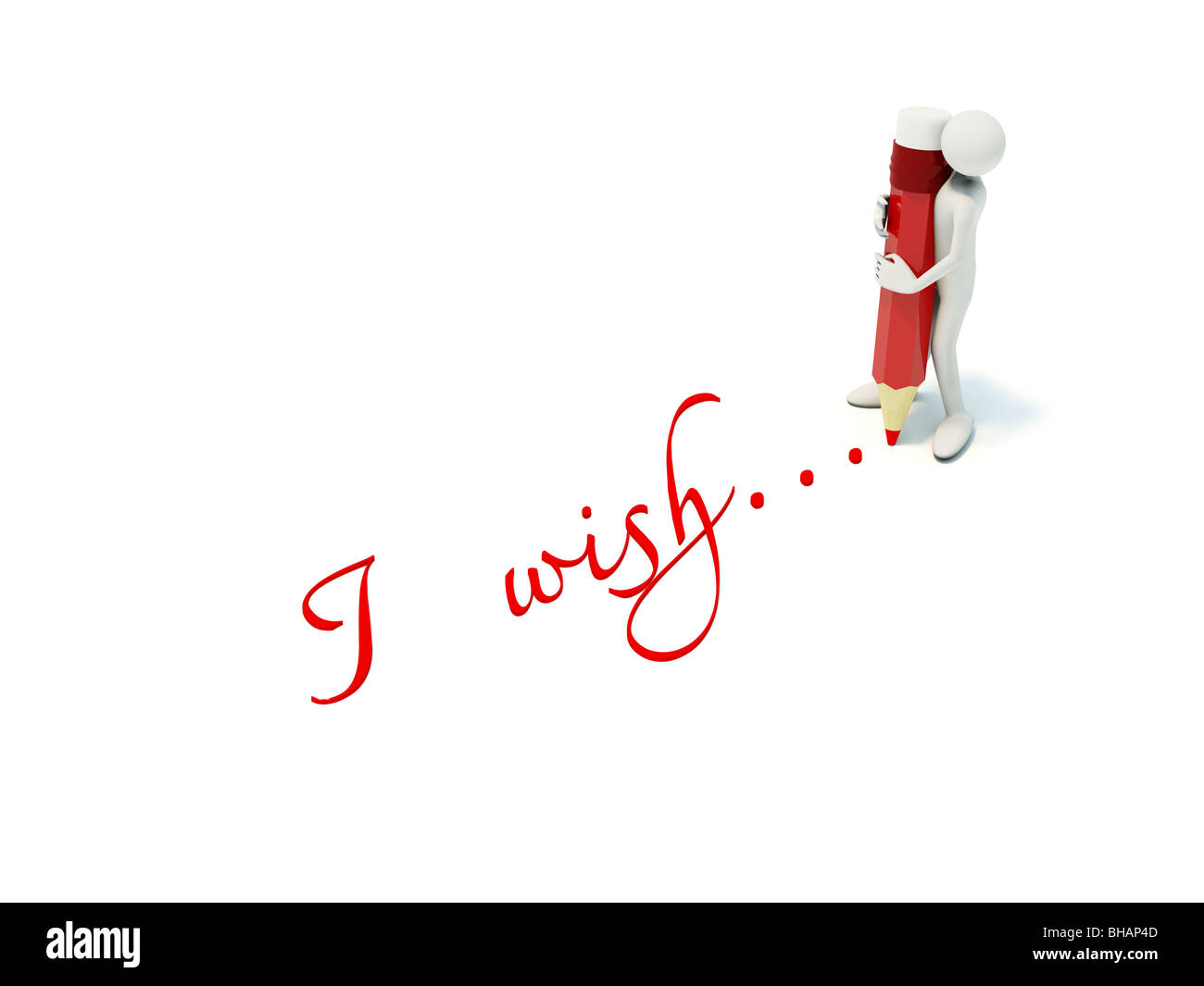 Man and I wish sign Stock Photo - Alamy