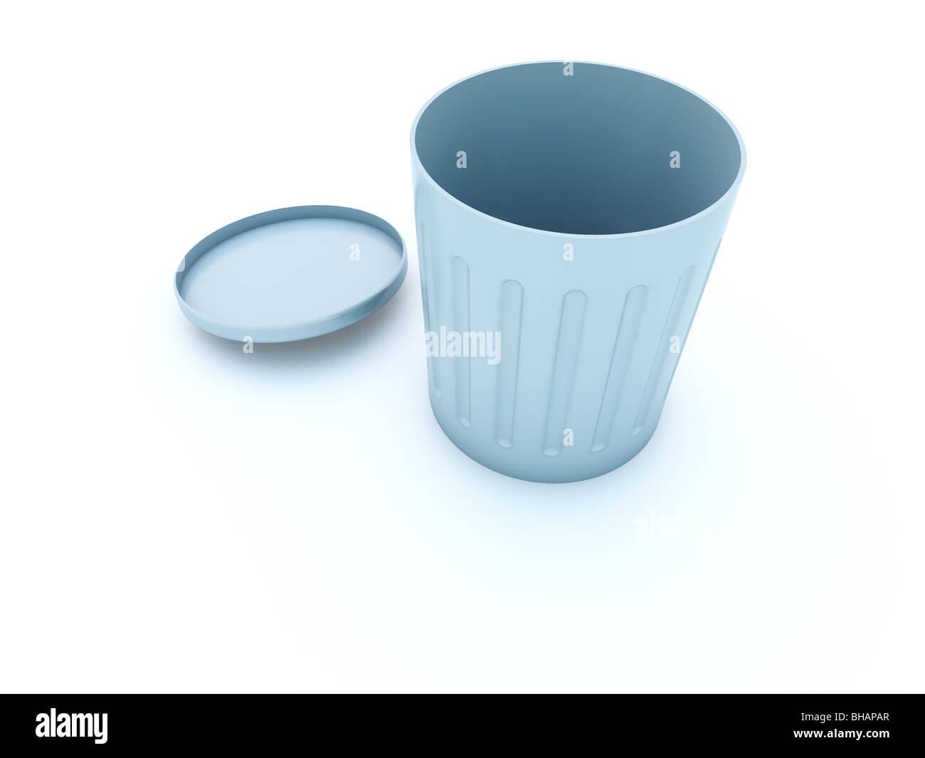 Empty bin isolated on white Stock Photo - Alamy