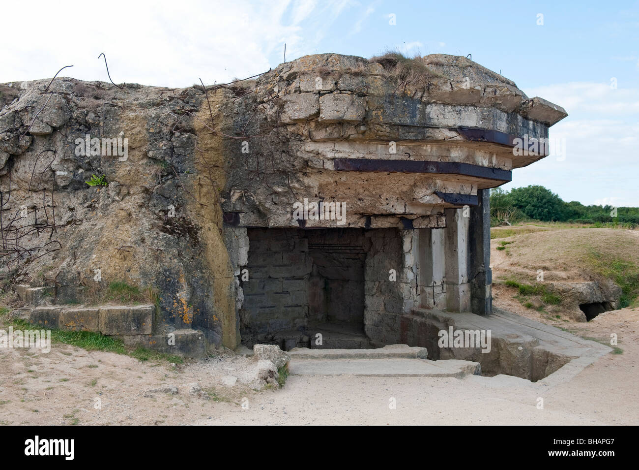 The remains of a German World War II Casemate at Pointe Du Hoc ...