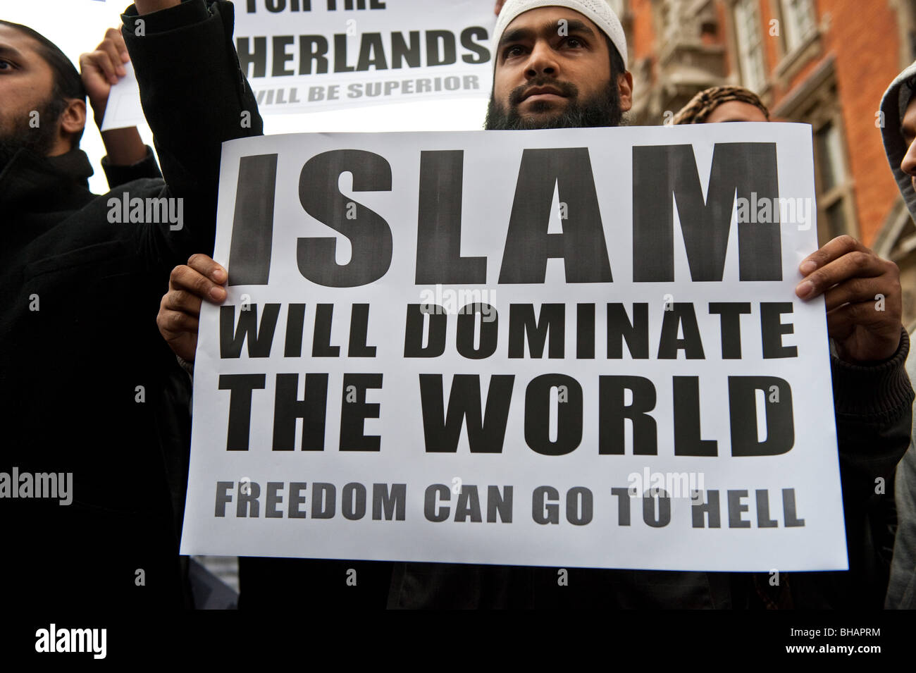 Demonstrators in a protest against far-Right Dutch politician Geert ...