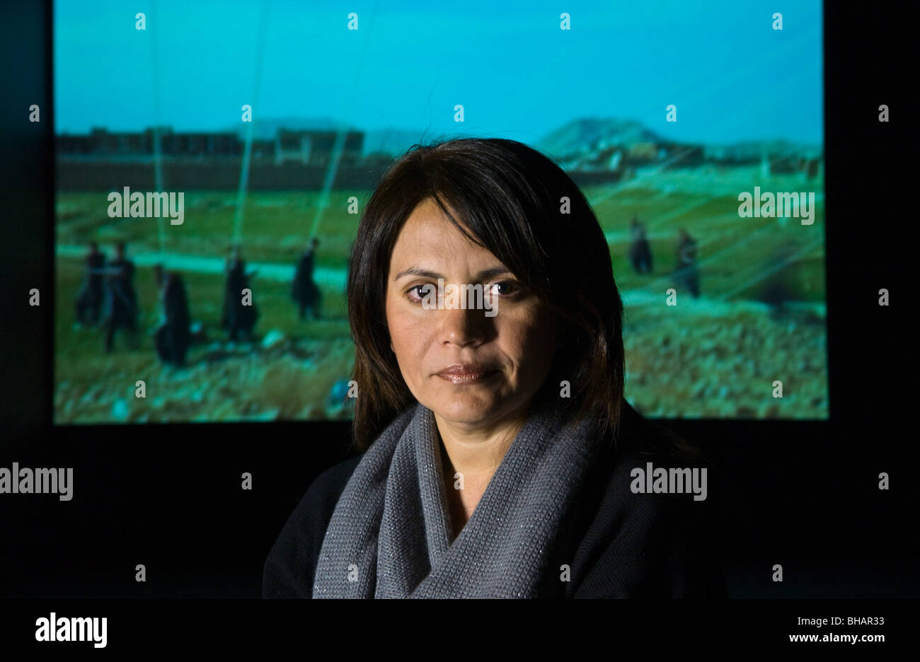 Afghan artist Lida Abdul with her video art on show at artes mundi 3 ...