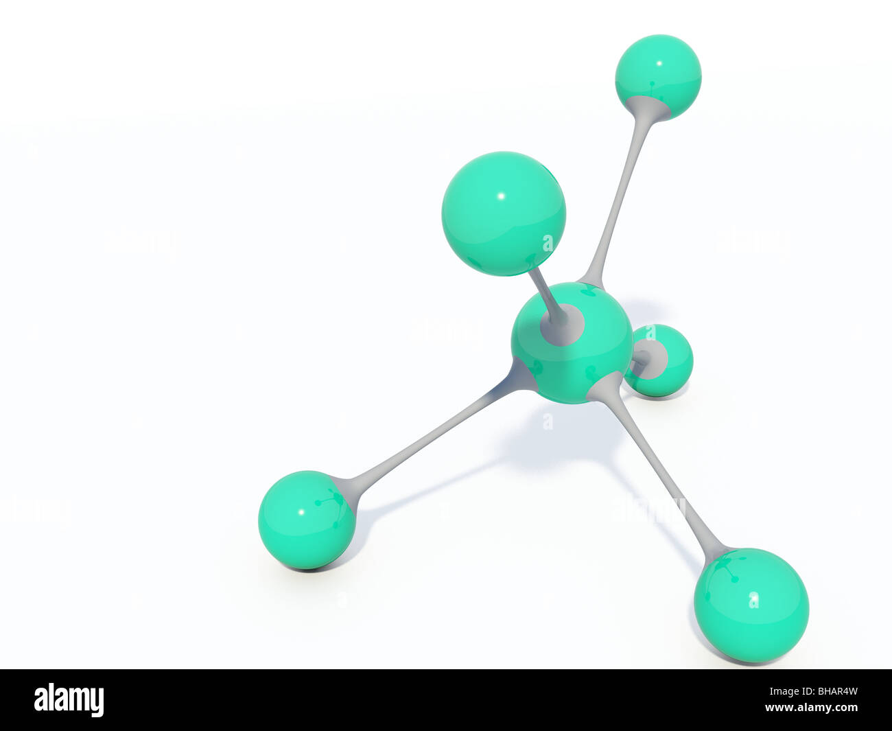 Turquoise molecule isolated on white Stock Photo - Alamy
