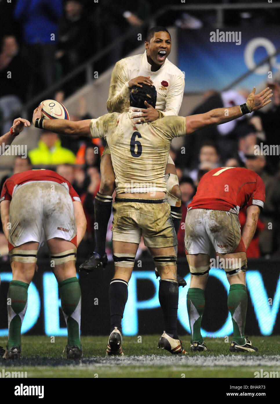 DANNY CARE & DELON ARMITAGE ENGLAND V WALES TWICKENHAM LONDON ENGLAND ...