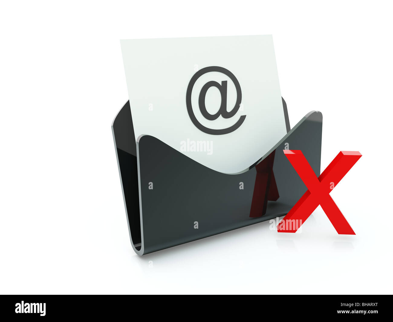 Delete mail icon black series Stock Photo - Alamy