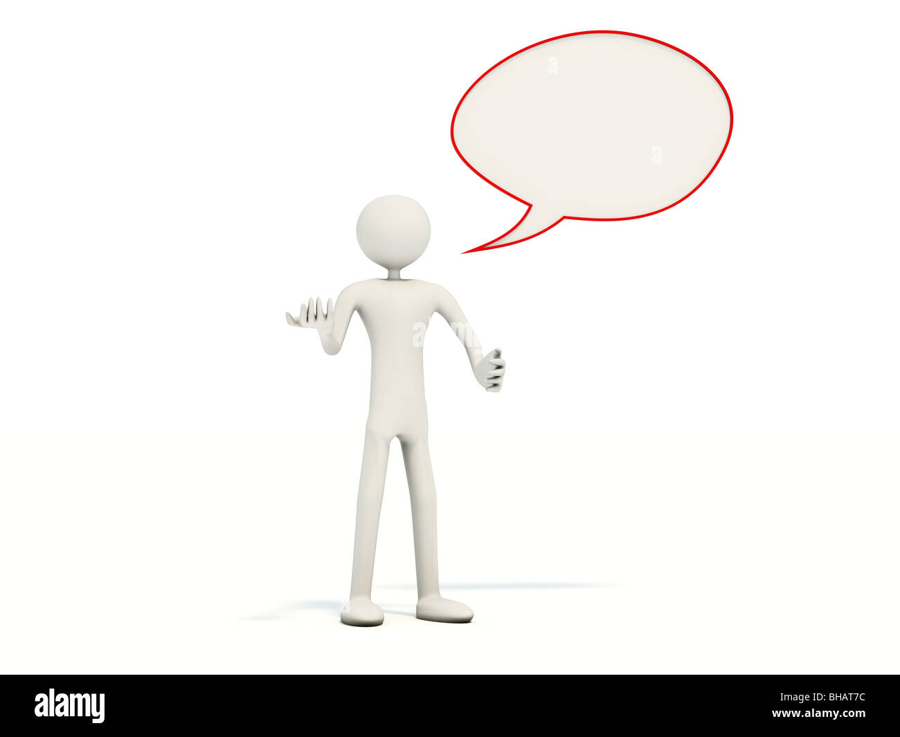 Talking man isolated on white Stock Photo - Alamy