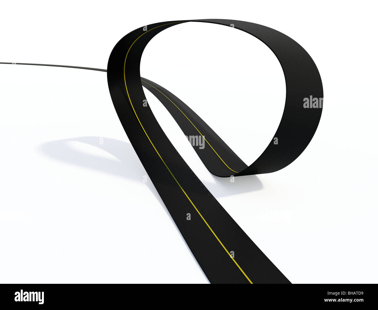 Road loop isolated on white Stock Photo - Alamy