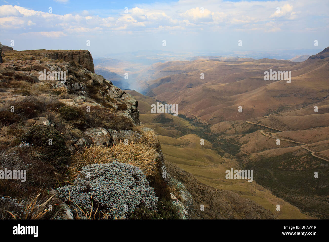 Africa Lesotho Mountain Rock Sani Pass Valley Stock Photo - Alamy