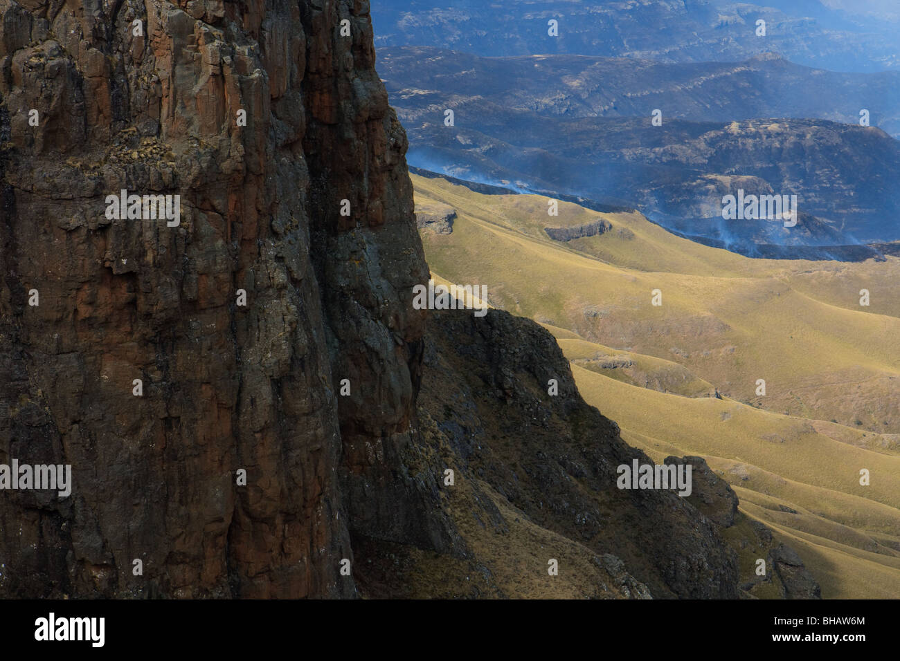 Africa Lesotho Mountain Rock Sani Pass Valley Stock Photo - Alamy
