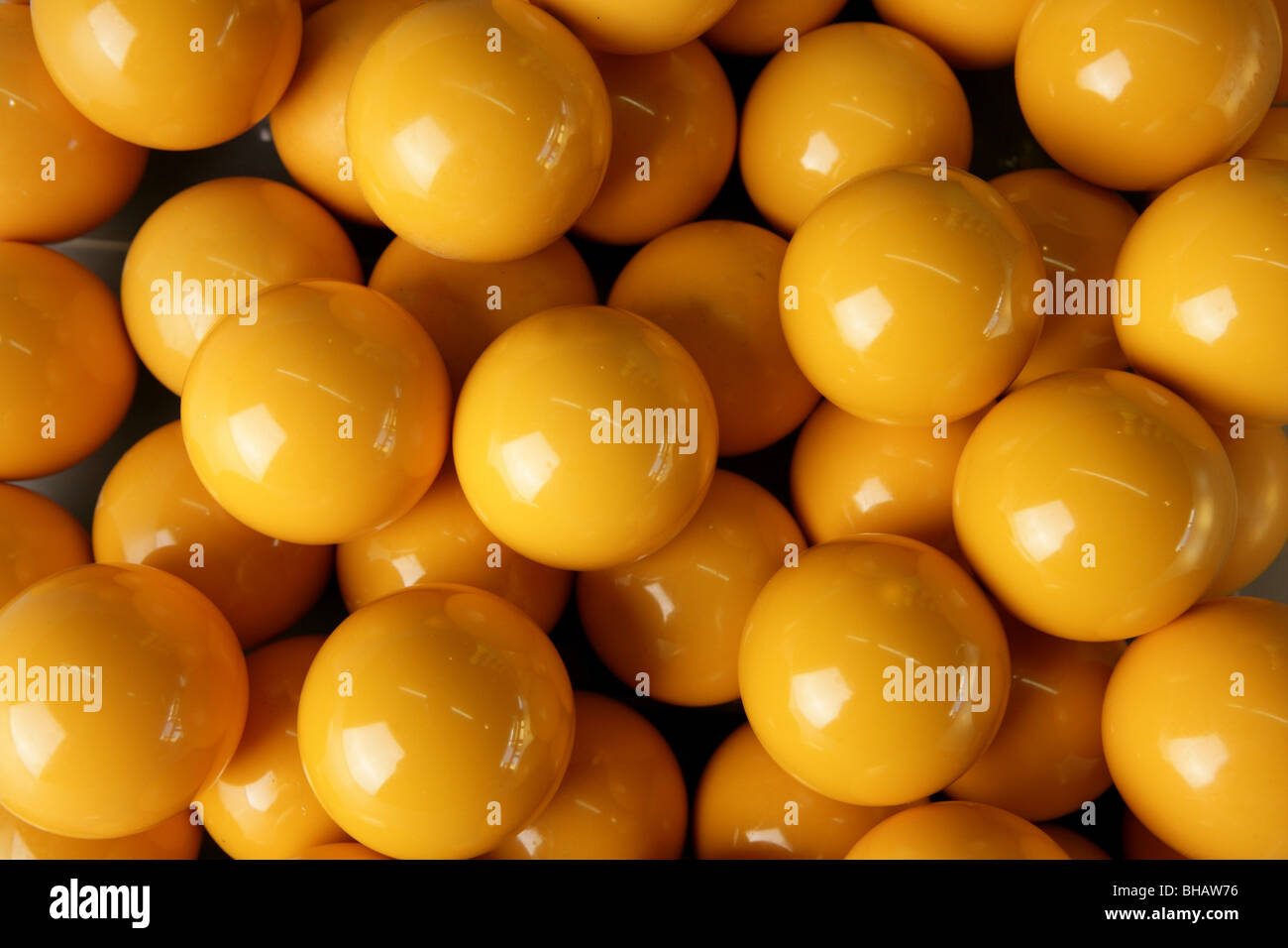 Billiard many yellow balls rows background pattern texture Stock Photo ...