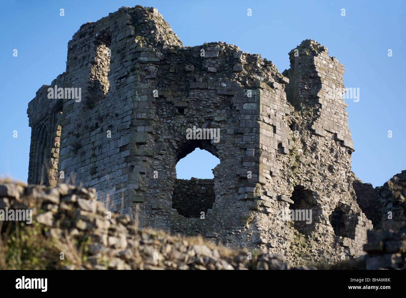 Ruined gatehouse of Denbigh Castle, built by Edward I (from 1282) as ...