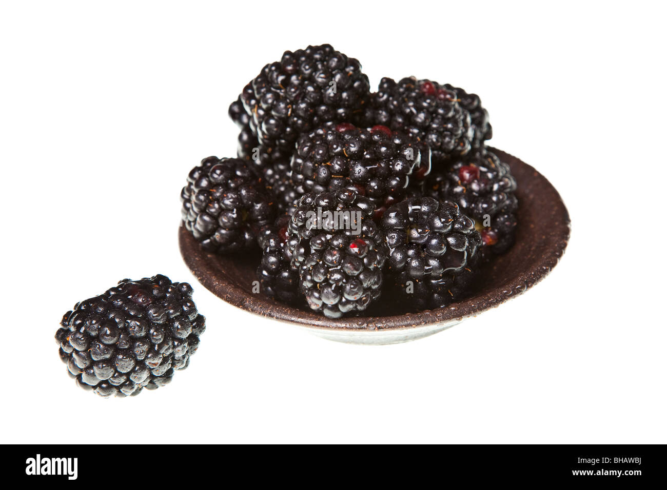 blackberries isolated on a pure white background Stock Photo - Alamy