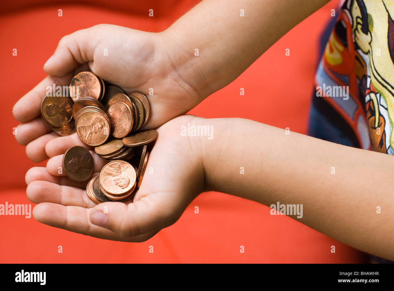 handful of coins Stock Photo - Alamy