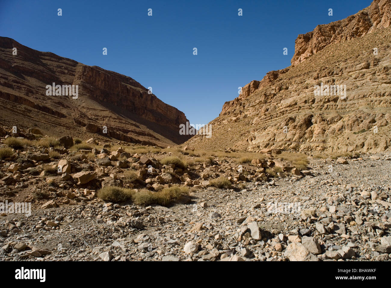 Cliffs in the Atlas Mountains in the upper part of the Dades gorges ...