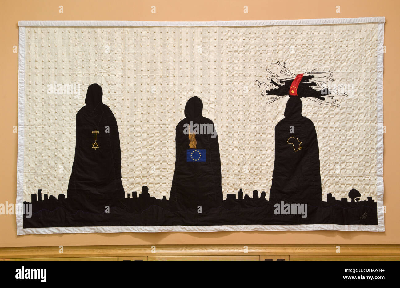 Artwork by Malian artist Abdoulaye Konate on show at artes mundi 2008 ...