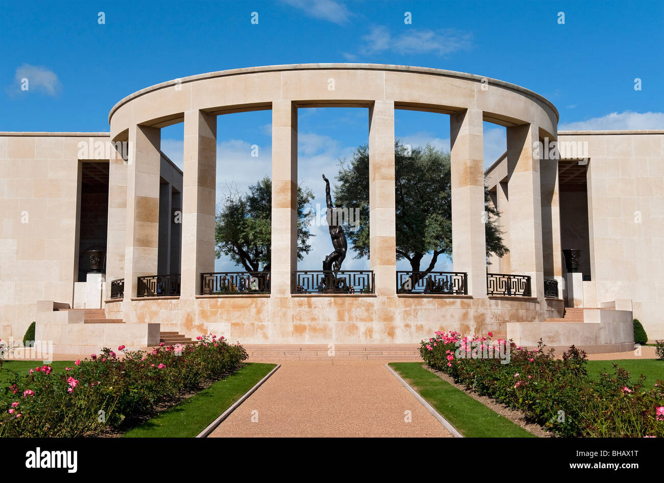 The Collonade and Garden at the Normandy American Cemetery and Memorial ...