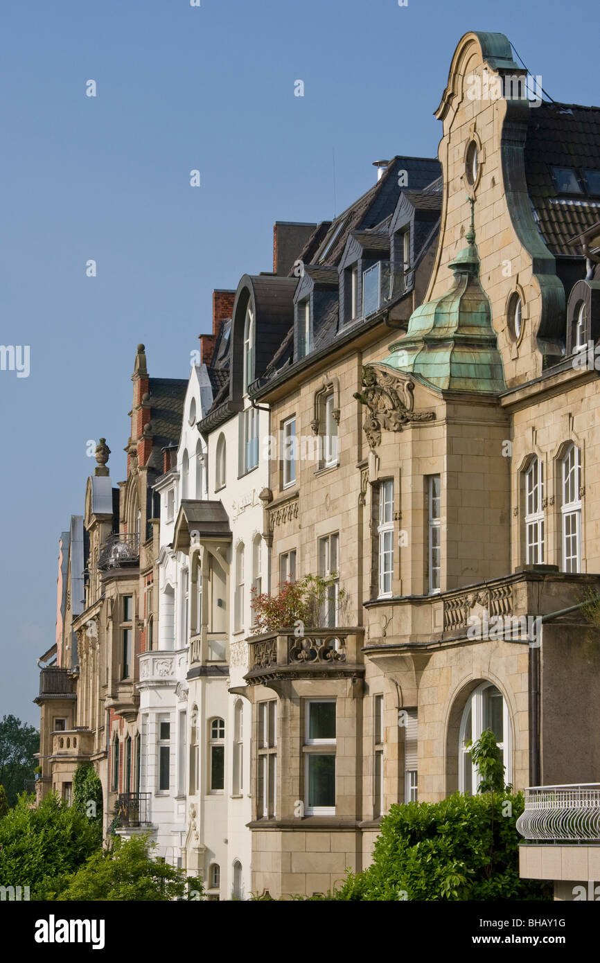 MANSIONS AT KAISER-WILHELM-RING STREET IN OBERKASSEL, DUSSELDORF, NORTH ...