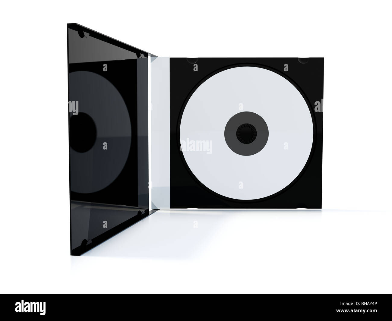 Black cd box isolated on white Stock Photo - Alamy