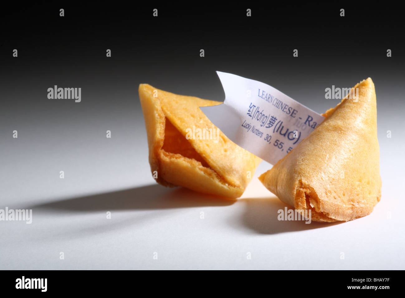 Fortune Cookie Close-up Stock Photo - Alamy