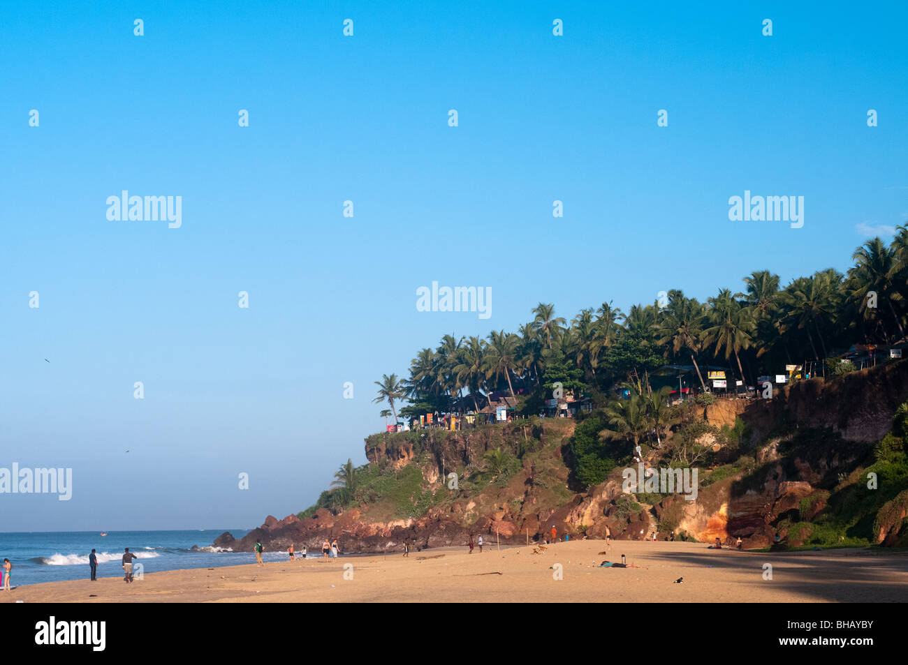 Varkala Beach Blue Sky Stock Photo - Alamy