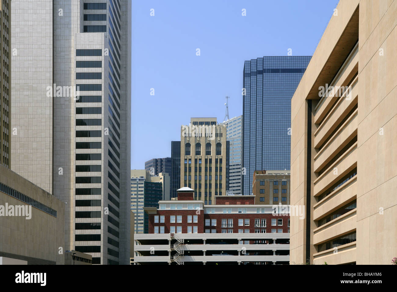 Dallas downtown city urban view with buildings Stock Photo - Alamy