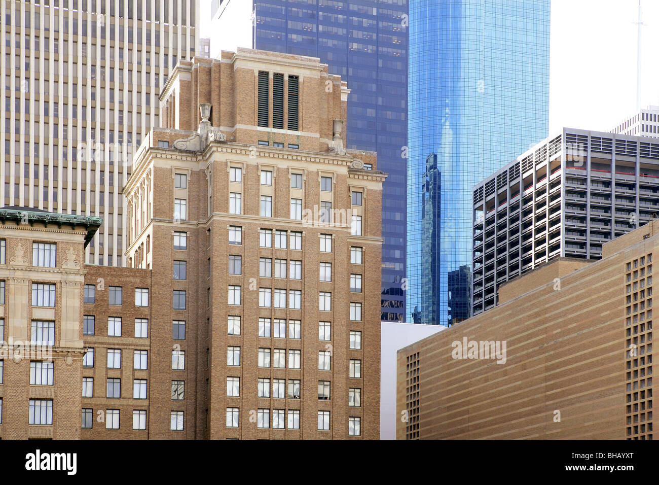Downtown Houston Texas buildings urban city skyscrapers Stock Photo - Alamy