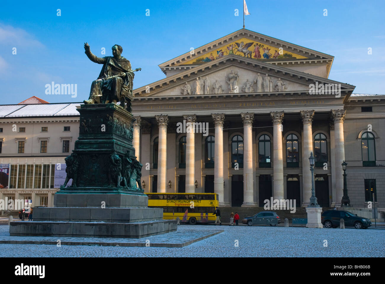 Max Joseph Platz square Altstadt the old town Munich Bavaria Germany ...