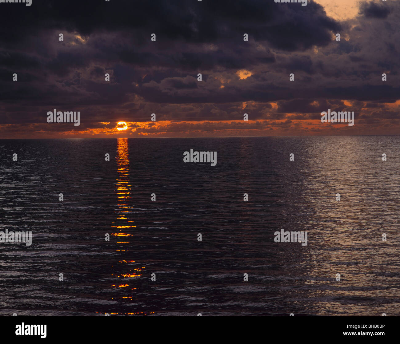 Sunset over the sea, Lancashire, England Stock Photo - Alamy