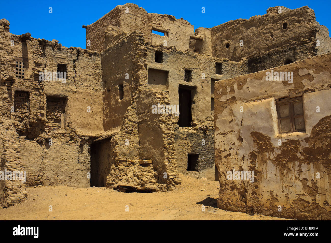 Africa Al Qasr Oasis Egypt Houses Ruin West Desert Stock Photo - Alamy