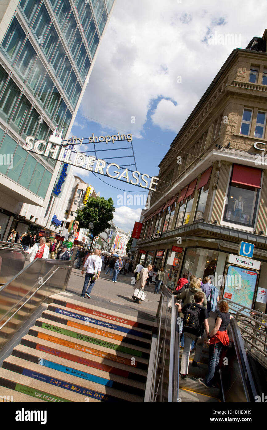 SCHILDERGASSE SHOPPING STREET AT NEUMARKT, COLOGNE, NORTH RHINE ...