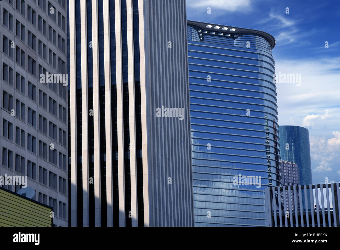 Downtown Houston Texas buildings urban city skyscrapers Stock Photo - Alamy