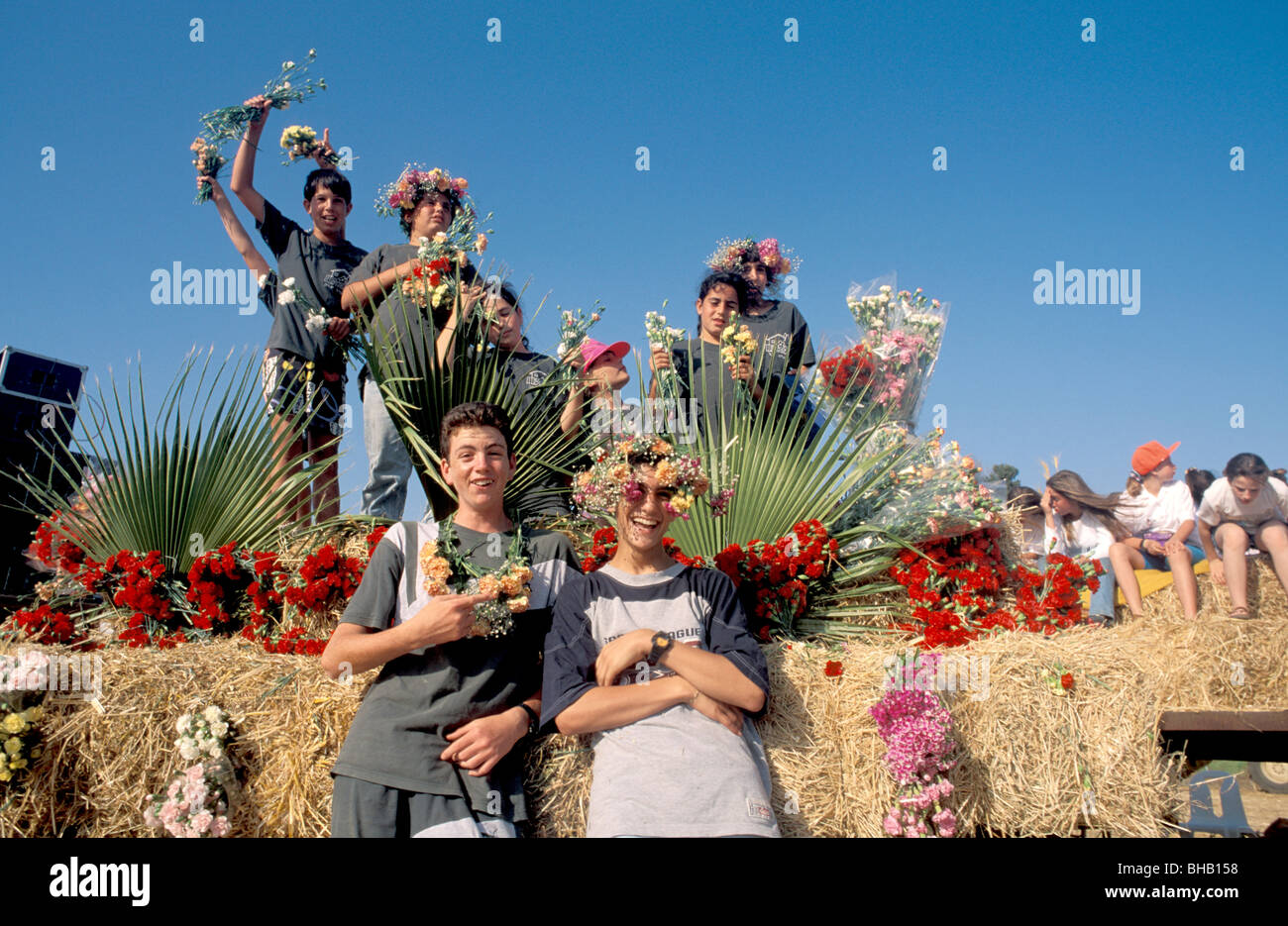 Israel, Shavuot ceremony in a kibbutz Ein Shemer Stock Photo - Alamy