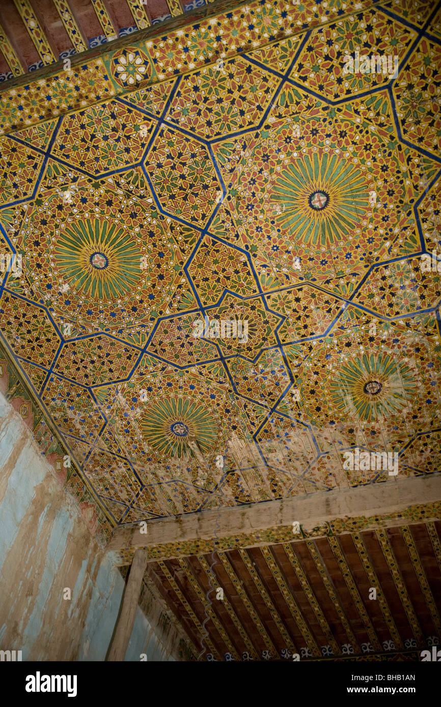 Ceiling in the Ksar Aber in Rissani in central Morocco Stock Photo - Alamy