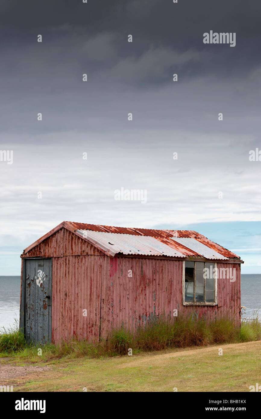 Dilapidated, weather-beaten shed Stock Photo - Alamy